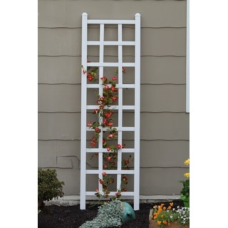 DuraTrel Elmwood 22" x 75" White Vinyl Trellis - Bed Bath & Beyond ...