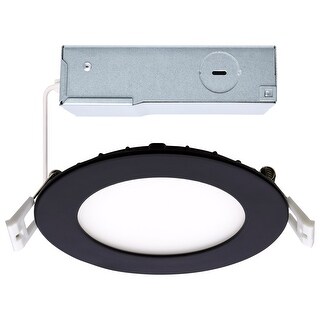 10 Watt LED Direct Wire Downlight 4-Inch CCT Selectable Round Remote ...