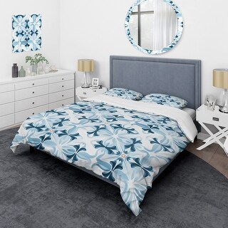 Designart "Nordic Geometric Serenity II" Modern Bedding Cover Set With ...