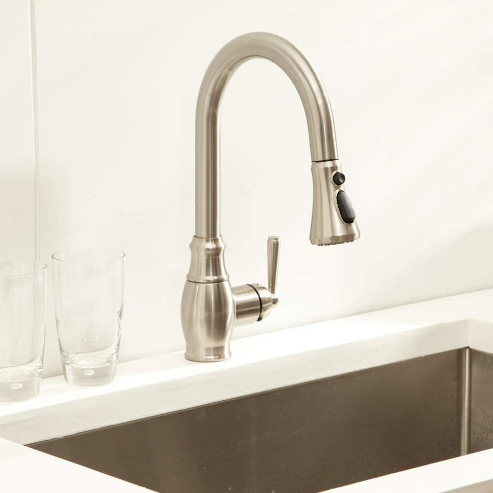 Pot Filler Wall Mount Kitchen Faucet, Stainless Steel Folding Double ...