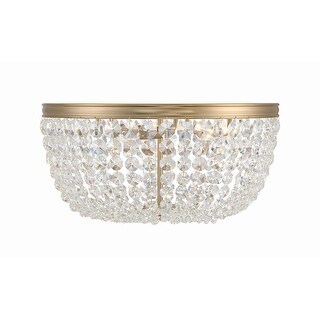 Nola 5 Light Vibrant Gold Ceiling Mount - 20"W x 10"H - Bed Bath ...