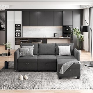 Modular Sectional Sofa L Shaped Modular Couch with Reversible Chaise ...