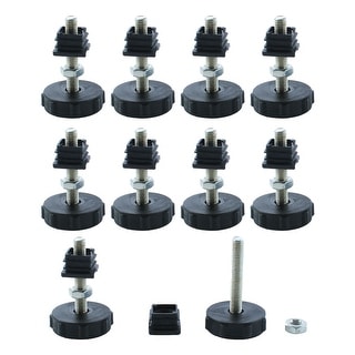Furniture Glide Leveling Feet 20x20mm Square Tube Inserts Kit 10 Sets ...
