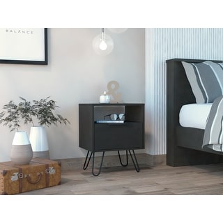Modern 1-Shelf 1-Drawer Nightstand for Living Room Bedroom Office - Bed ...