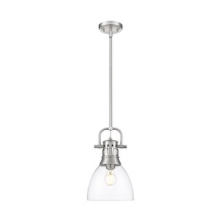 Duncan Small Pendant with Rod in Pewter with Clear Glass - Bed Bath ...