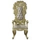 Cabriole Arm Chair (Set-2) in Light Gold PU & Gold Finish - Bed Bath ...