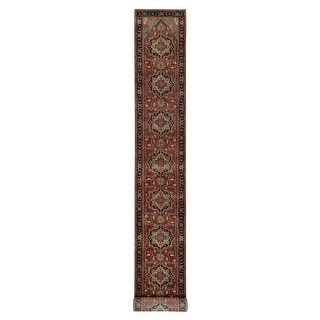 Shahbanu Rugs Tuscan Red Antiqued Fine Heriz Re-Creation Dense Weave ...