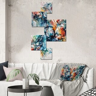 Designart "Captivating Boho Dance I" Abstract Metal Wall Art Prints Set ...
