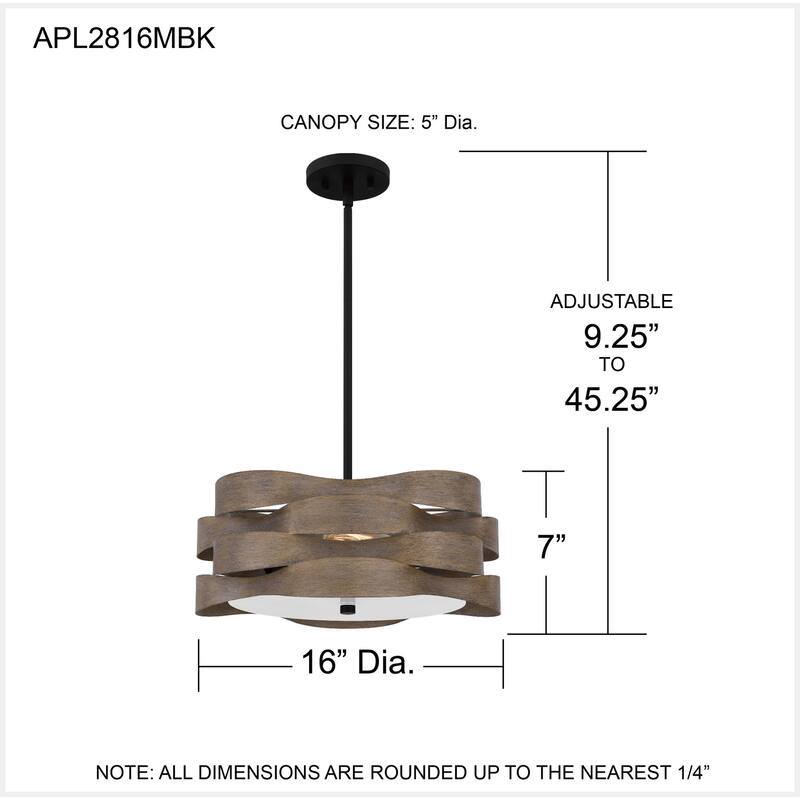 Appleton 2-Light Matte Black Pendant - Bed Bath & Beyond - 38242939