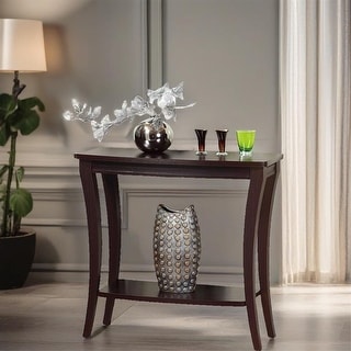 Modern Console with Curved Legs and Base Shelf - Bed Bath & Beyond ...