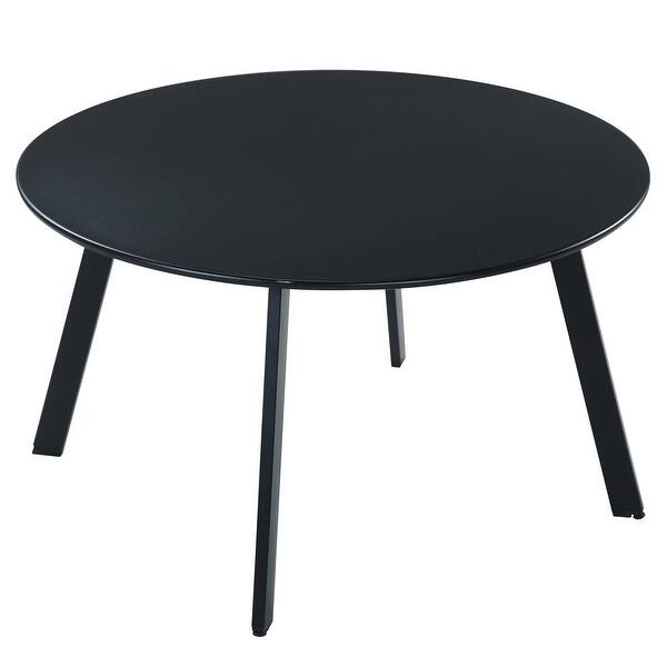 Outdoor Round Steel Coffee Table - Bed Bath & Beyond - 37569676