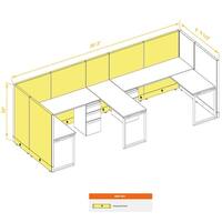 Commercial Office Furniture 53H 2pack Bullpen Powered Cubicles - Bed ...
