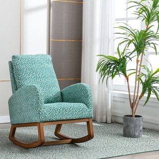 Modern Comfortable Rocking Chair Living Room Chair, Solid Wood Rocking ...