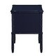 23"L 2-Drawer Nightstand with Carved Bamboo Legs, Shaped Top, Antique ...