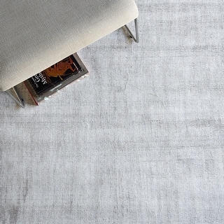 EXQUISITE RUGS Cloud Hand-loomed Wool/Bamboo Silk Ivory/Beige Area Rug ...