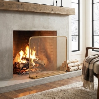 Christopher Knight Home - Tahlia Modern Iron Fireplace Screen with Tall ...