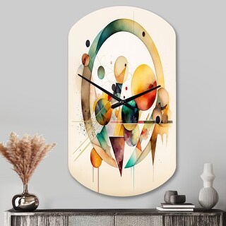Multi-Color Watercolor Geometric Art IV - Abstract Geometric Large Wall ...