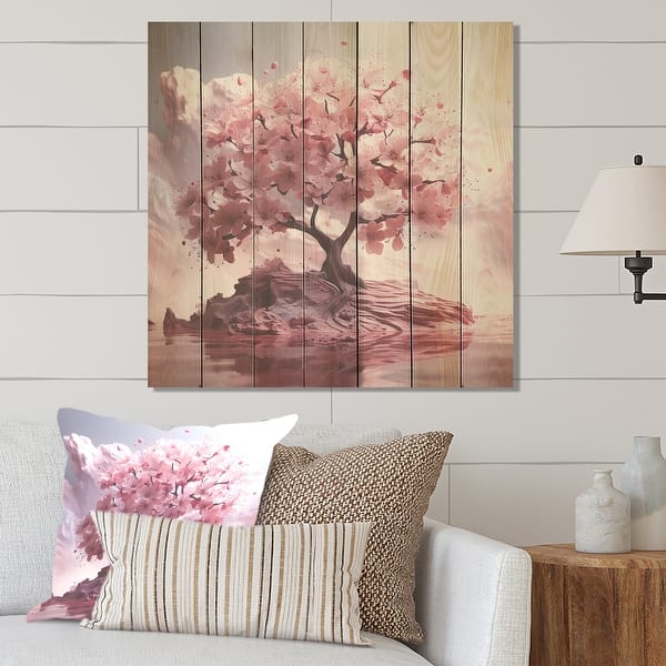 pink tree print