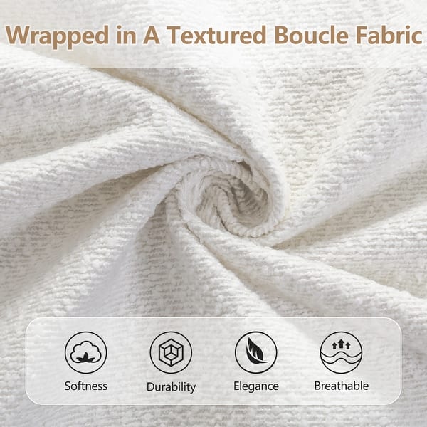 white boucle material