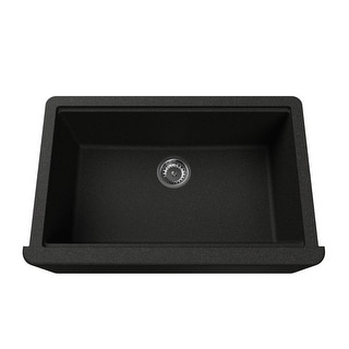 30" Granite Short-Apron Single-Bowl Farmhouse Kitchen Sink - Bed Bath ...