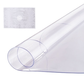 Plastic Table Cover, Clear Table Protector, Round PVC Desk Mat, for ...