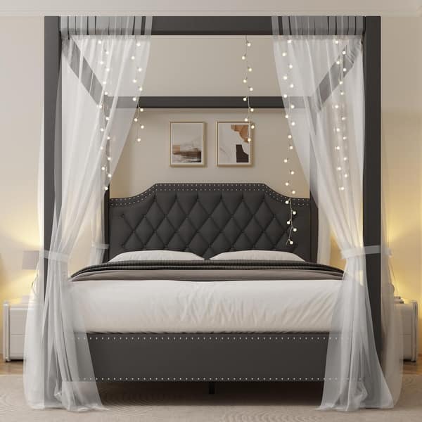 canopy bed black