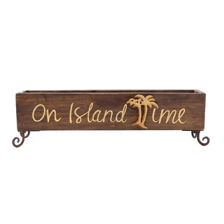 Island Time Wood Planter Box Décor Decoration - Bed Bath & Beyond ...
