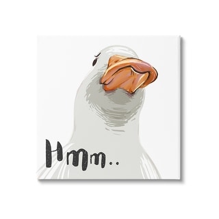 Stupell Hmm.. Funny Duck Thinking Face Canvas Wall Art by Ziwei Li ...