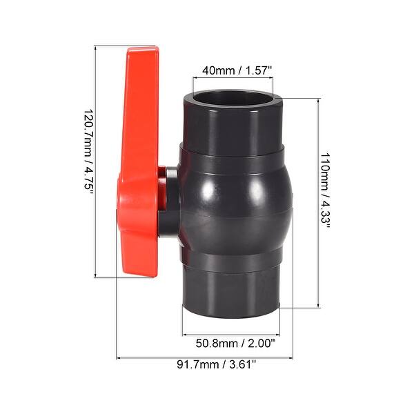 Ball Valve, 20mm ID DN15, Socket Type, for Control Water Flow, PVC Grey ...