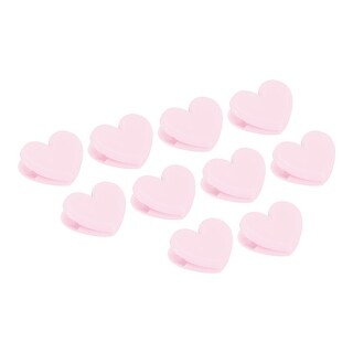 Paper and Bag Clips,20Pcs Heart Shape Clamps Snacks Bag clips,Pink ...