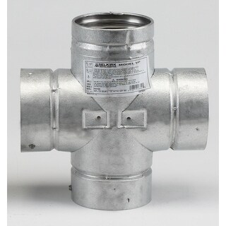 Metalbest 4VP-TD VP 4" Type L Pellet Pipe Double Tee with Cap ...