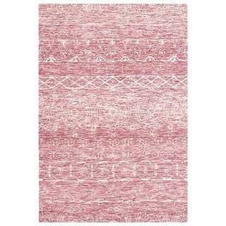 Kora Pink And Ivory Textured Tribal Rug - Bed Bath & Beyond - 40313166