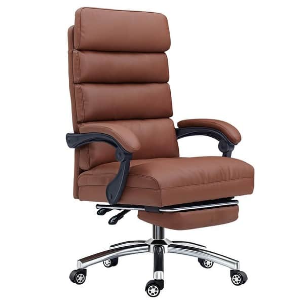 Executive High Back Office Chair Leather Swivel Desk Chairs, Adjustable ...