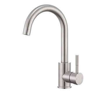 Single Hole Handle Kitchen Bar Faucet in Brushed Nickel - Bed Bath ...