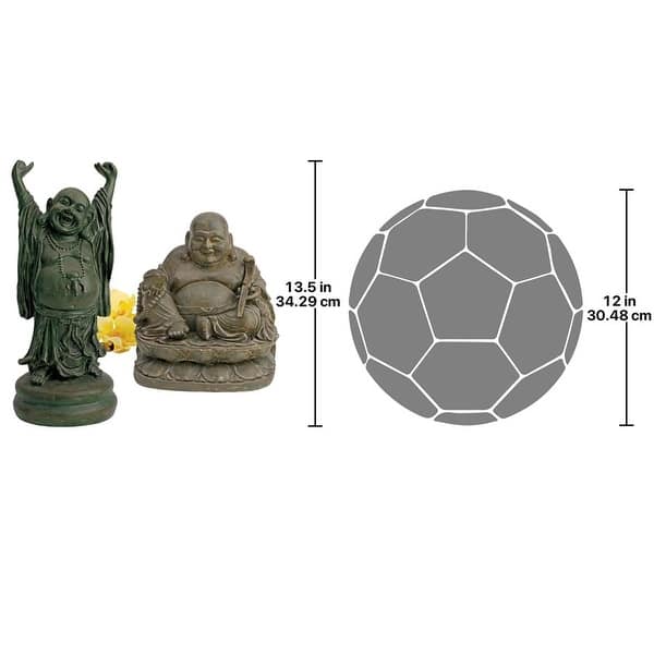 Design Toscano Jolly Hotei and Laughing Buddha Sanctuary Statue Set ...
