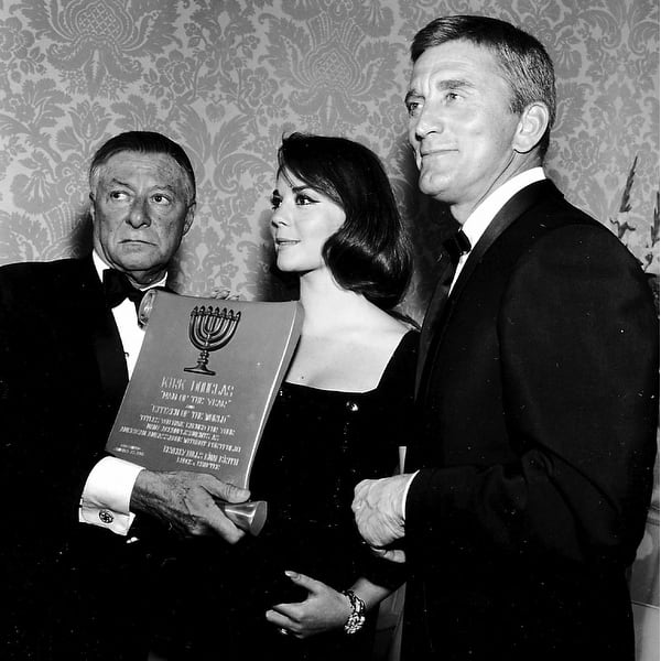 Natalie Wood and Kirk Douglas with an award Photo Print - Bed Bath ...