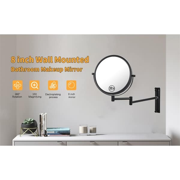 10x Magnifying Wall Mounted Makeup Mirror 10X Magnification Mirror ...