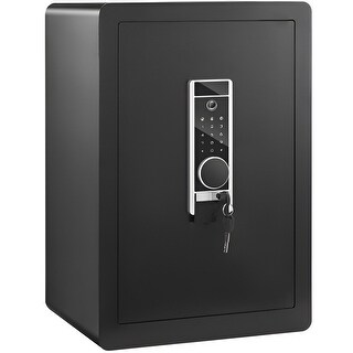 Black Cold-Rolled Carbon Steel Safe with Fingerprint and Alarm - Bed ...