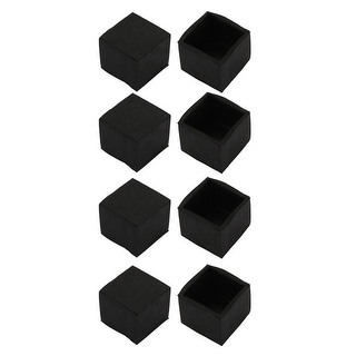 8Pcs Furniture Table Chair Square Rubber Leg Tip Cap 25mm x 25mm ...