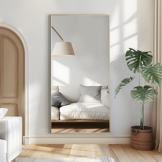 75"*38"Aluminum Alloy Fine-edged Right-angle Rectangular Gold Full ...