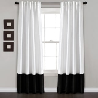 Lush Decor Prima Back Tab/Rod Pocket Window Curtain Panels Set - 84" x ...