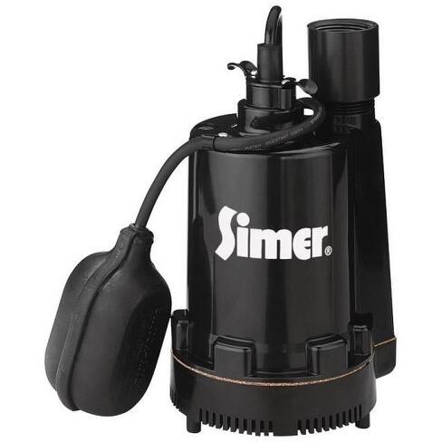 Simer 2161/2905 Submersible Thermoplastic Sump Pump, 1/4 HP - Bed Bath ...