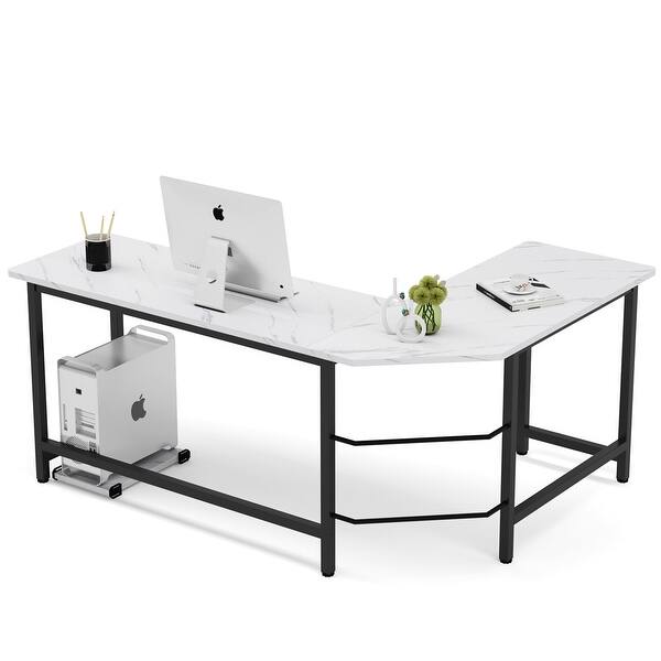 Tribesigns Modern L-Shaped Desk Corner Computer Desk Gaming Table ...