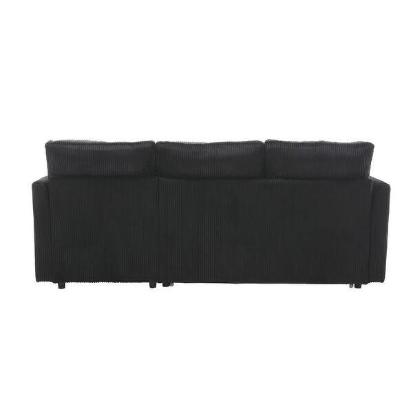 black couch back view