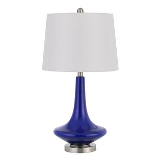 Set of Two 26â€ Navy Blue Glass Table Lamps - Bed Bath & Beyond - 39580506