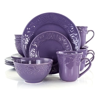 Elama Lavender Field 16-Piece Dinnerware Set - Bed Bath & Beyond - 32434002