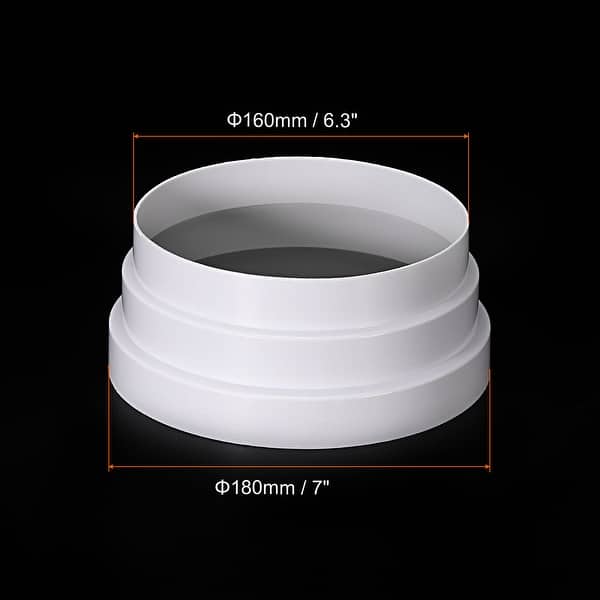 Duct Inline Reducer 6.3-7" Plastic Duct Adapter Increaser Connector 2 ...
