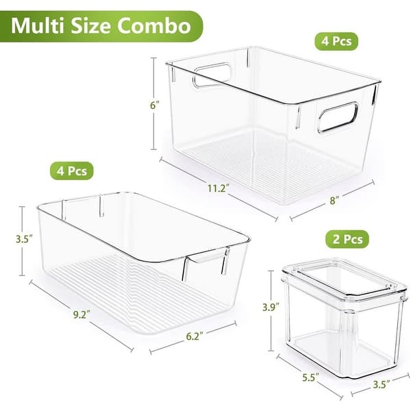 Set Of 10 Refrigerator Pantry Organizer Bins - Bed Bath & Beyond - 39120542