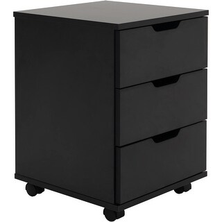 3-Drawer Vertical Filing Cabinet, Rolling Wood Mobile File Cabinets ...
