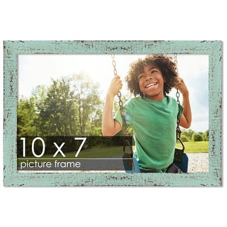 10x7 Shabby Chic / Farmhouse Green Wood Picture Frame - UV Acrylic ...